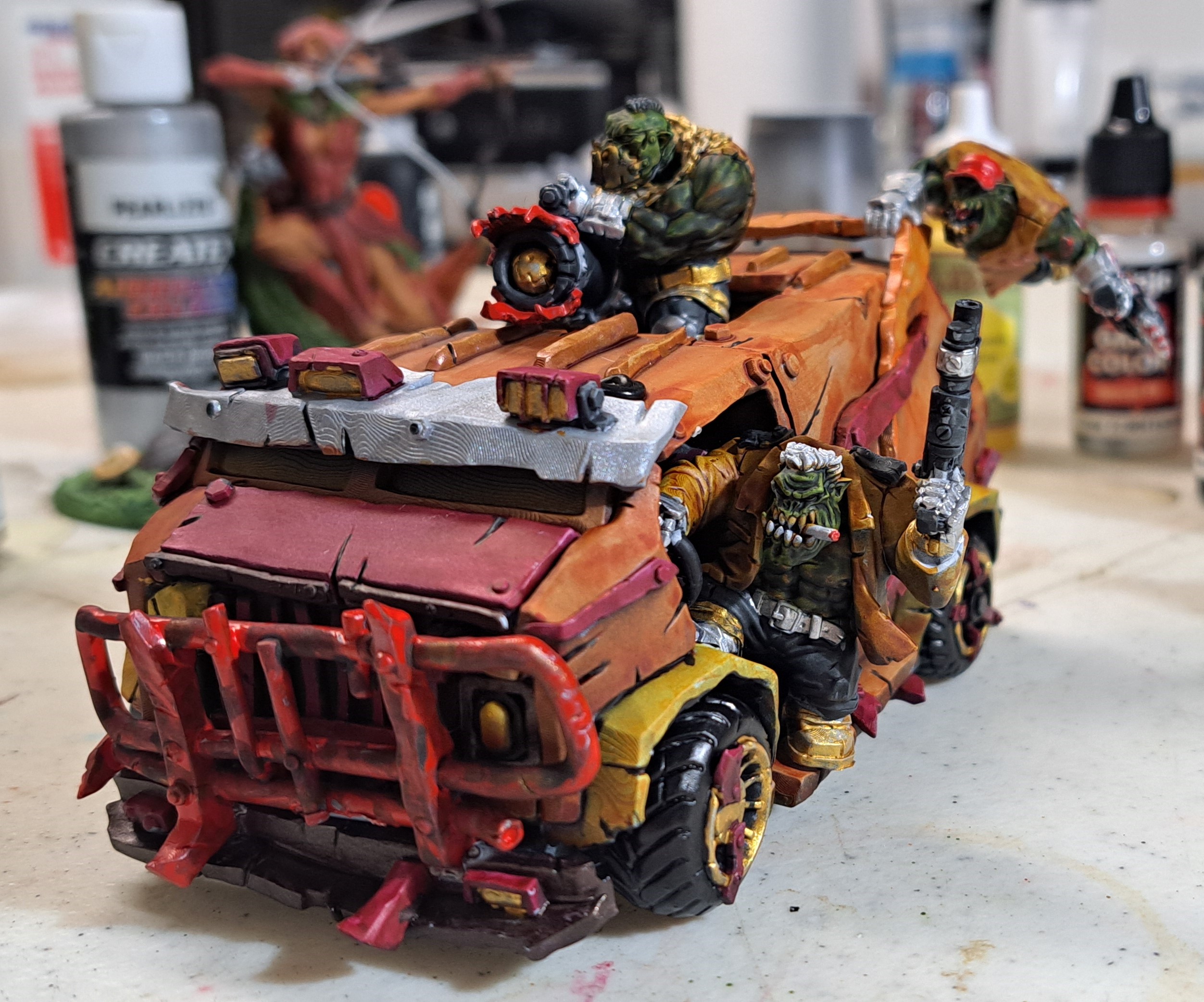 3D Printable Orc Team Battle Van by Puppetswar Miniatures