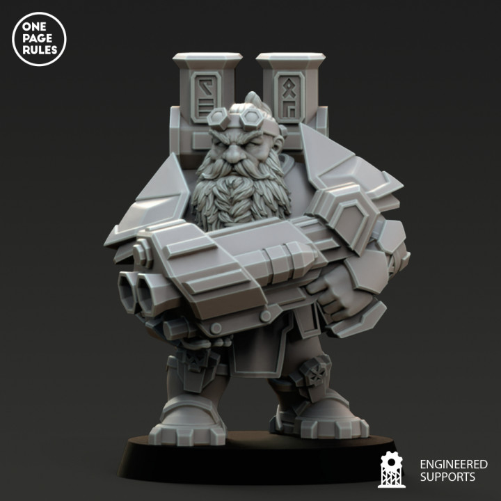 3D Printable Veterans - Dwarf Guilds by One Page Rules