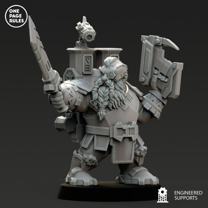 3D Printable Veterans - Dwarf Guilds by One Page Rules