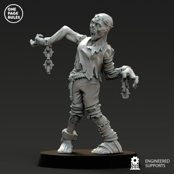 3D Printable Stitched Zombies - Vampiric Undead by One Page Rules