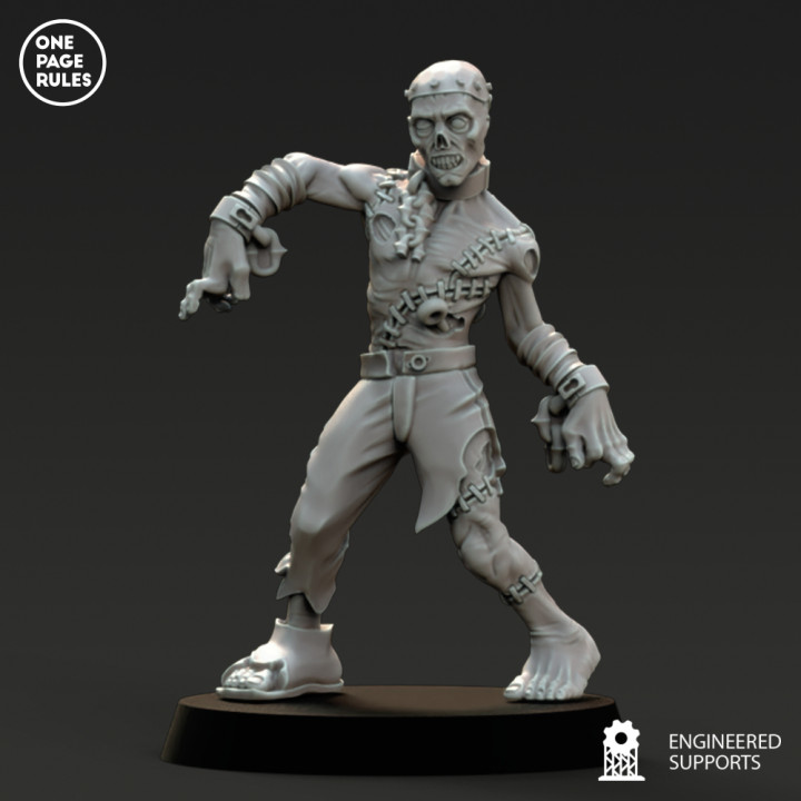 3D Printable Stitched Zombies - Vampiric Undead by One Page Rules