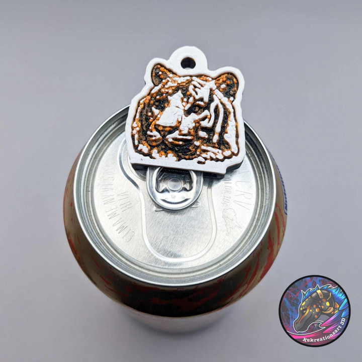 3D Printable Can Tab Opener Keychains (Set of 7) by Kirsten M