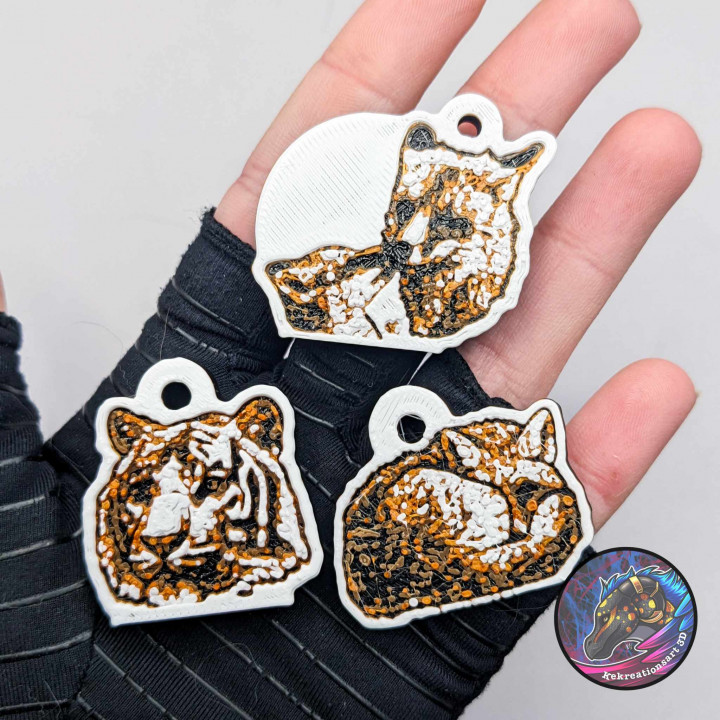 3D Printable Can Tab Opener Keychains (Set of 7) by Kirsten M