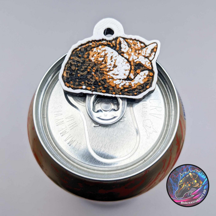 3D Printable Can Tab Opener Keychains (Set of 7) by Kirsten M