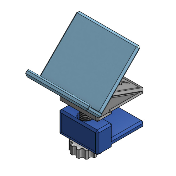 3D Printable Phone Holding Desk Clamp by Andrew