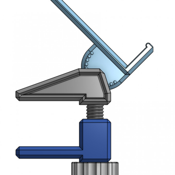 3D Printable Phone Holding Desk Clamp by Andrew
