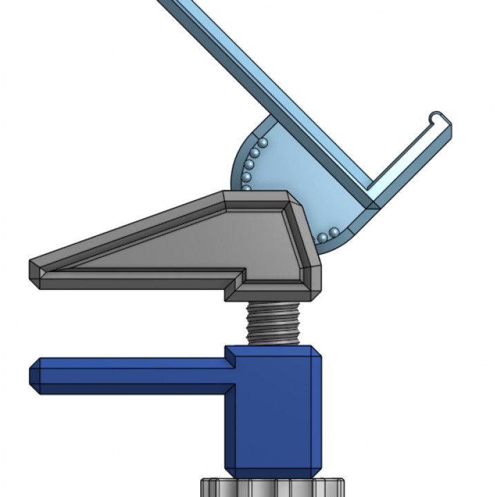 3D Printable Phone Holding Desk Clamp by Andrew