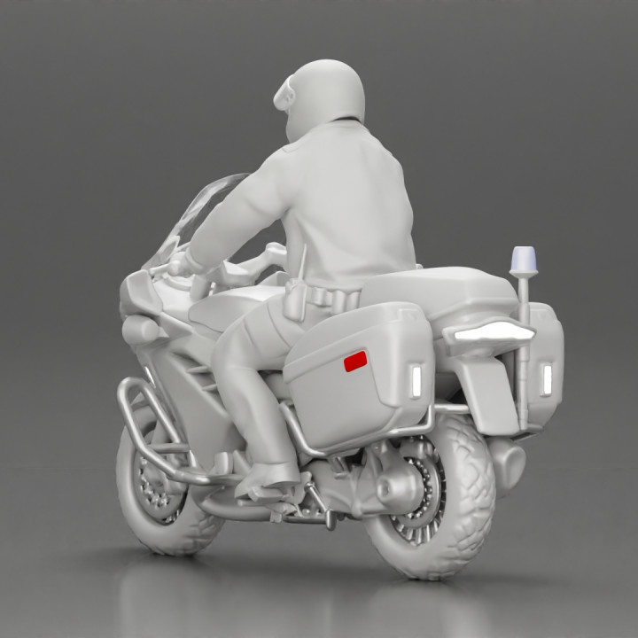 3D Printable Police Officer riding Police motorbike by 3DGeschaft ...