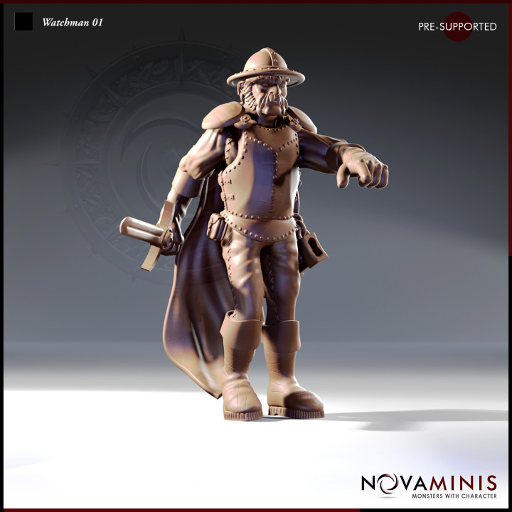 3D Printable Watchman 01 by NovaMinis