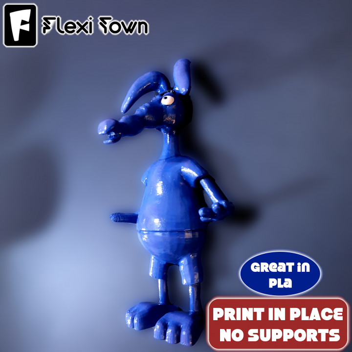 3D Printable Flexi Print-in-Place the Aardvark by Flexi Town