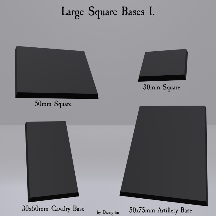 3D Printable Large Square Bases I. by Máté