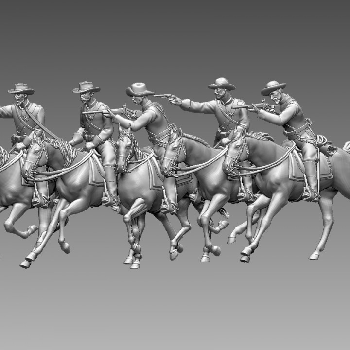 3D Printable Confederate Cavalry ACW by Dmitry Tishchenkov