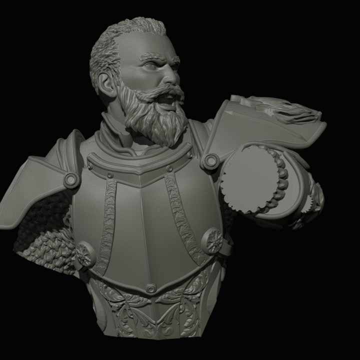 3D Printable Knight Captain of Cremation Bust by Marzbar-the-Creator