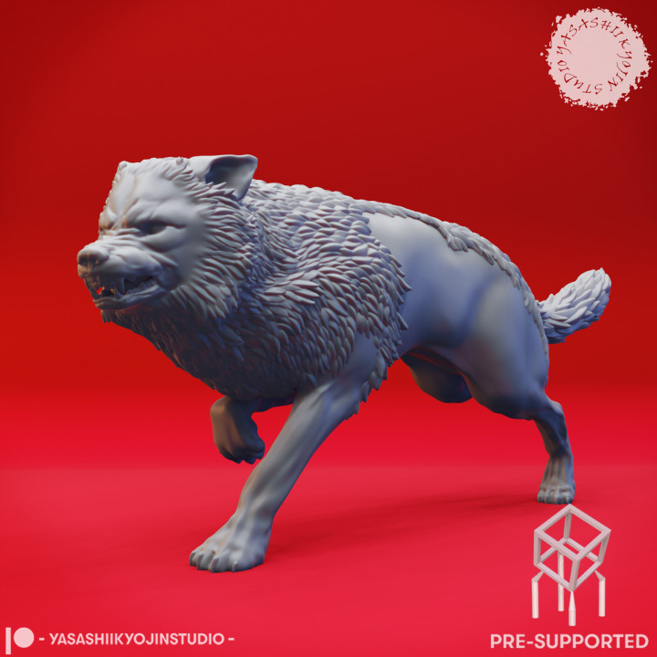 3D Printable Wolf Pack - Tabletop Miniatures (Pre-Supported) by ...