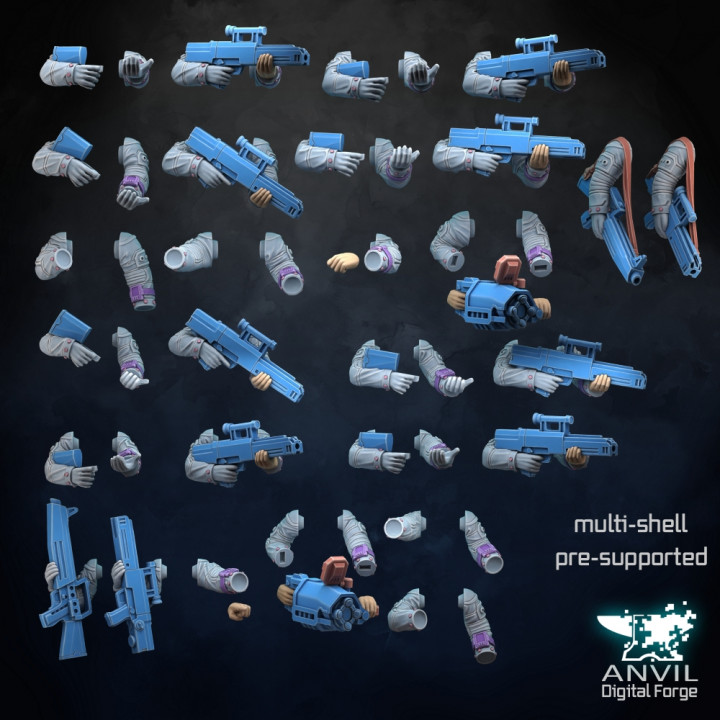 3D Printable NASA-Punk Astronauts - Modular Infantry for Skirmish ...