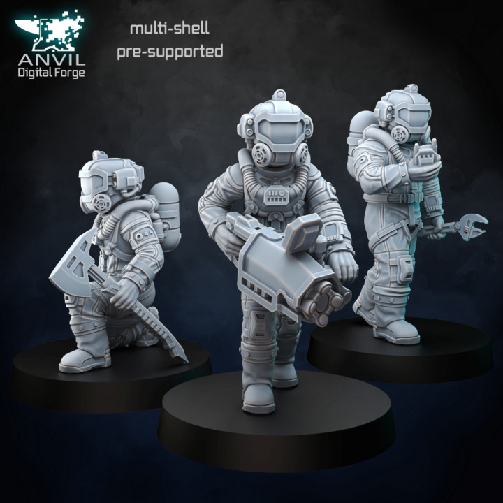3D Printable NASA-Punk Astronauts - Modular Infantry for Skirmish ...