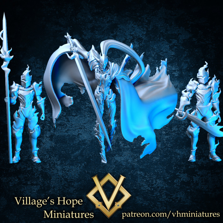 3D Printable Shadow Knights & shadow soldier by Village's Hope Miniatures