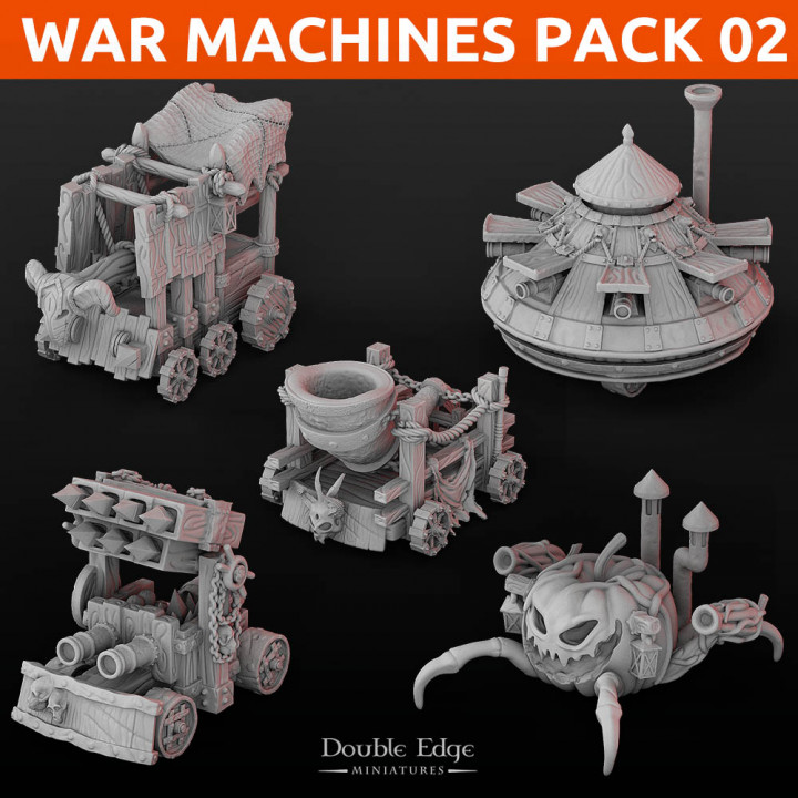 3D Printable War Machines Pack 02 by Double Edge Miniatures