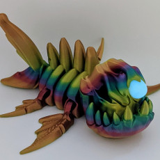 3D Printable Flexy Angler Fish Skeleton Print In Place by Printverse