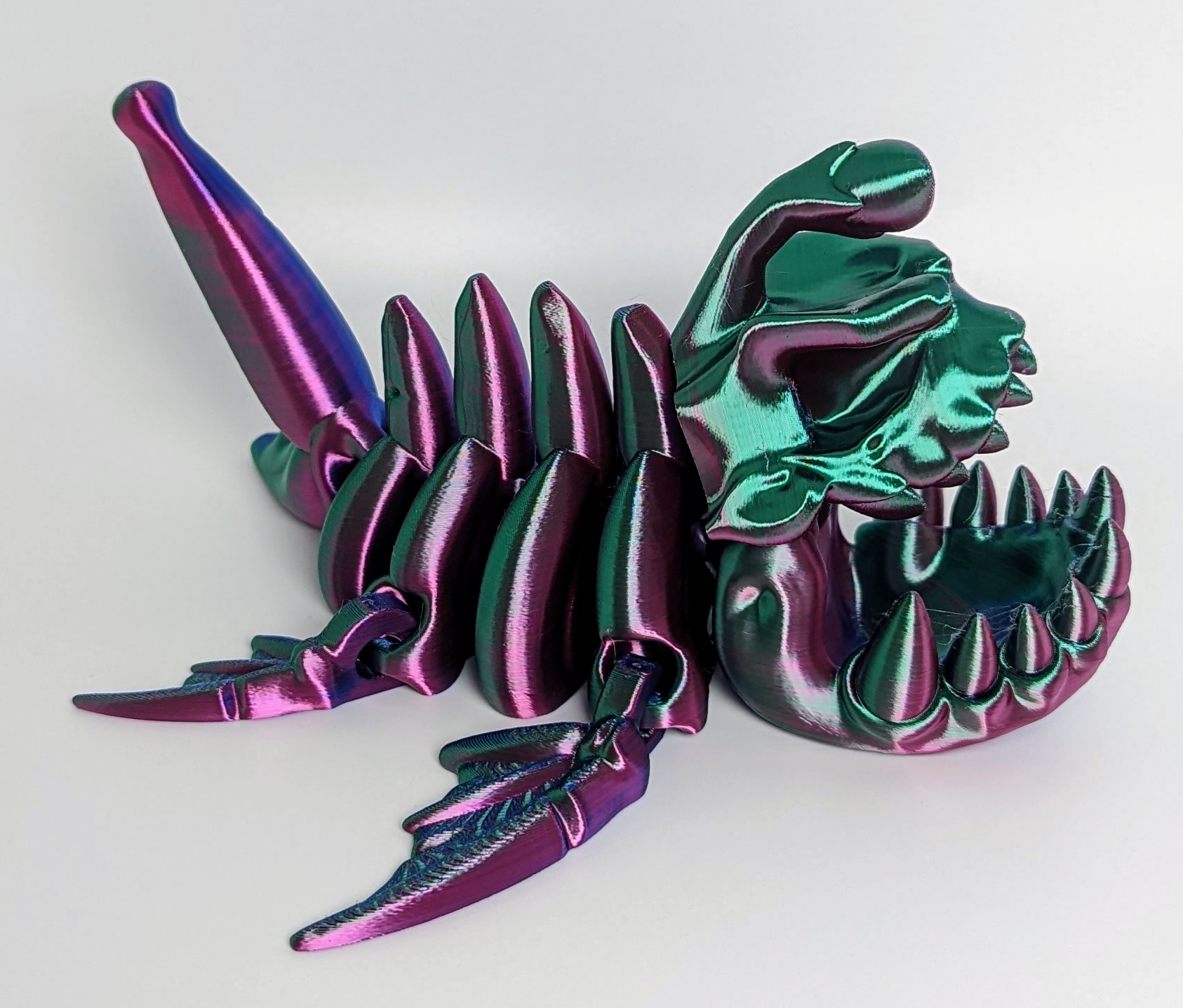 3D Printable Flexy Angler Fish Skeleton Print In Place by Printverse