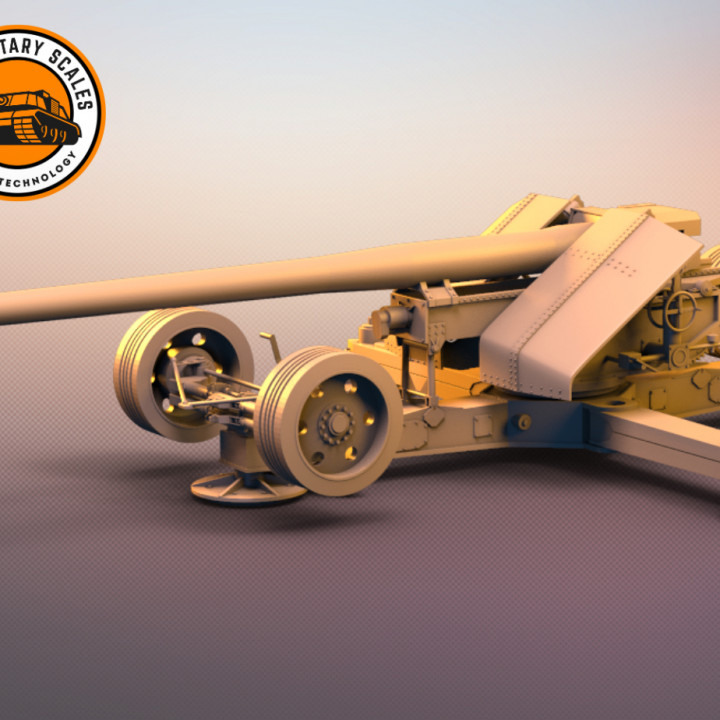 3D Printable German PaK 44 by MilitaryScales