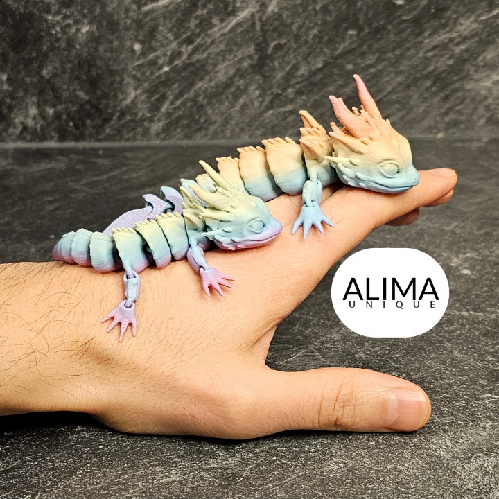 3D Printable cute little baby dragon - articulated by ALIMA UNIQUE DESIGNS