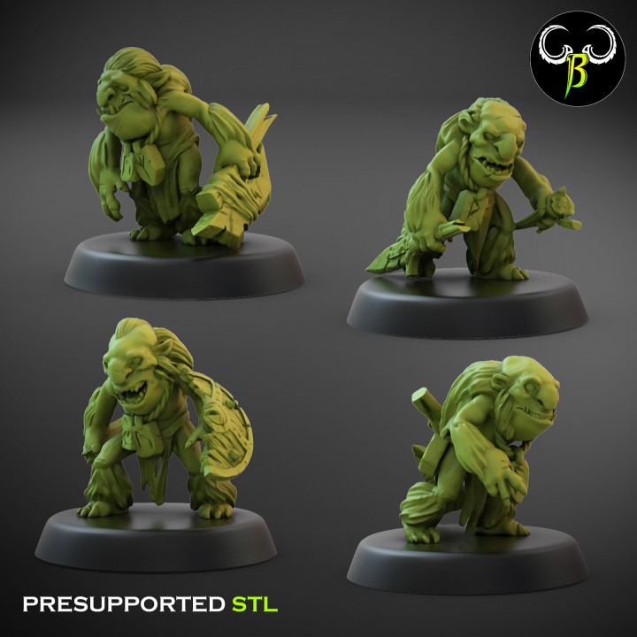 3D Printable Rune Trogg Set C by ClayBeastCreation