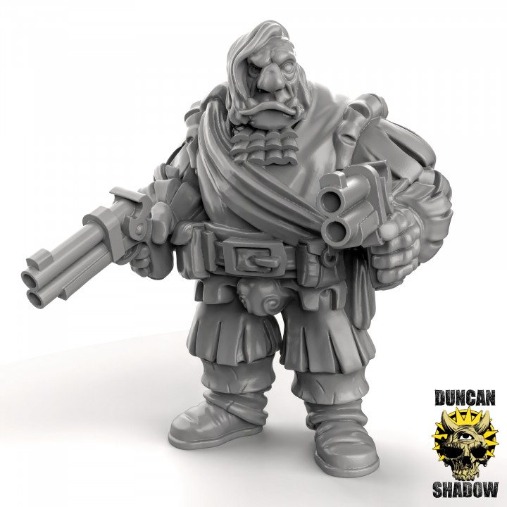 3D Printable Empire Ogres with Pistols (Pre Supported) by Duncan Shadow