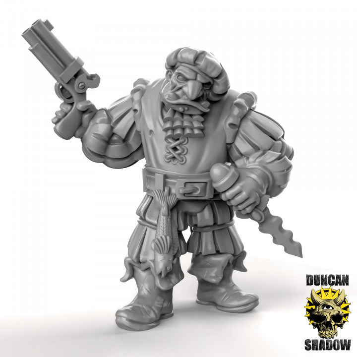 3D Printable Empire Ogres with Pistols (Pre Supported) by Duncan Shadow