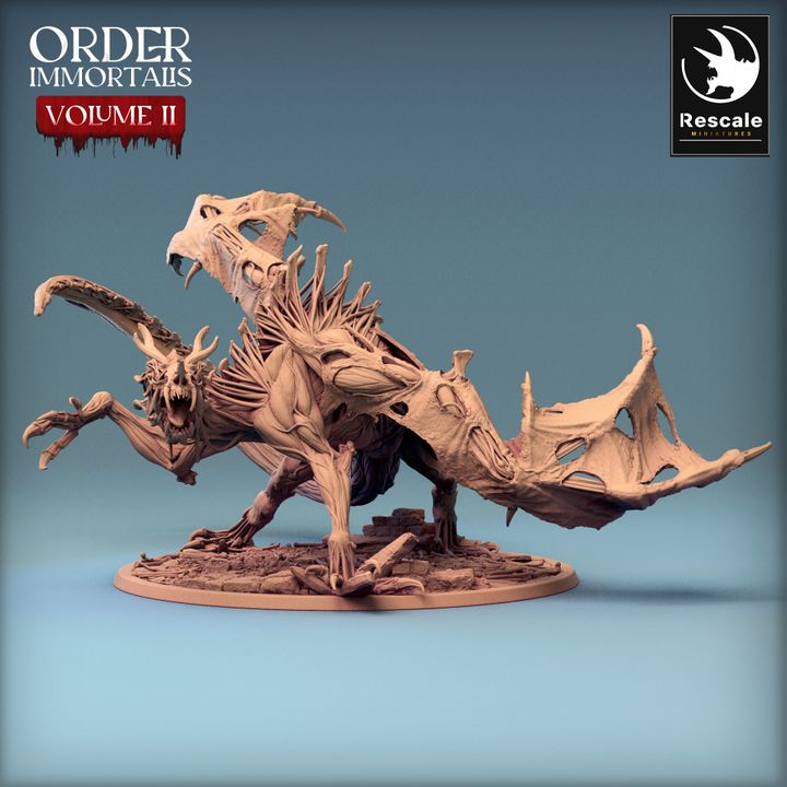 3D Printable Immortalis Dragon Attack by Rescale Miniatures
