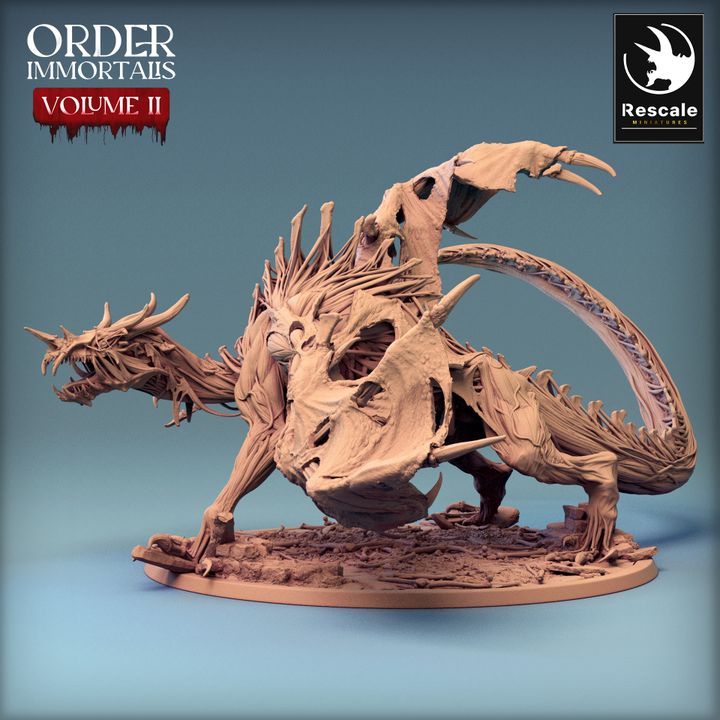 3D Printable Immortalis Dragon Attack by Rescale Miniatures