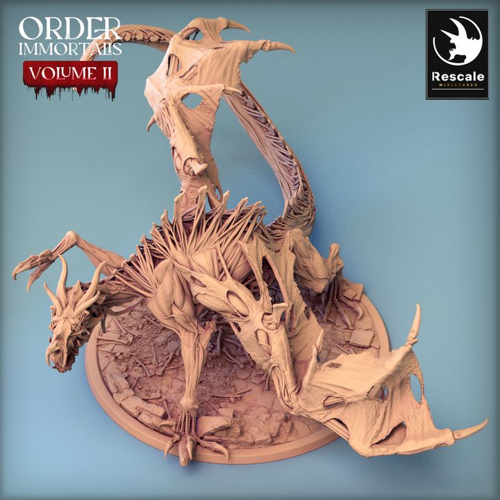 3D Printable Immortalis Dragon Attack by Rescale Miniatures