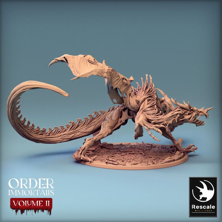 3D Printable Immortalis Dragon Attack by Rescale Miniatures