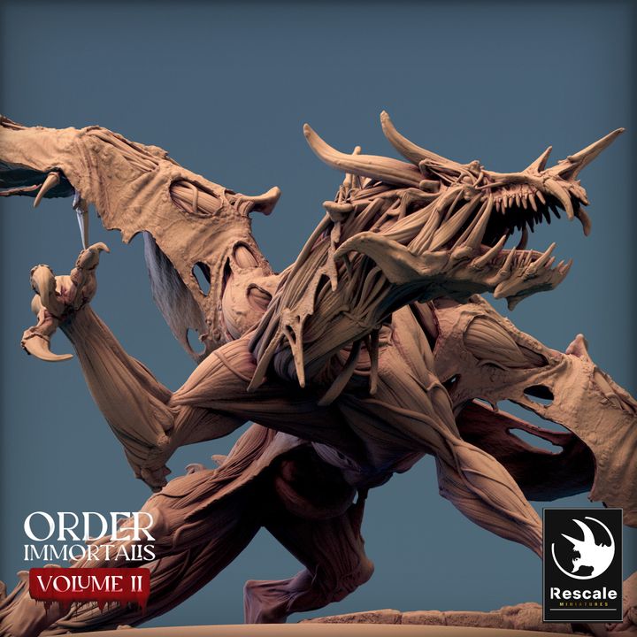 3D Printable Immortalis Dragon Attack by Rescale Miniatures