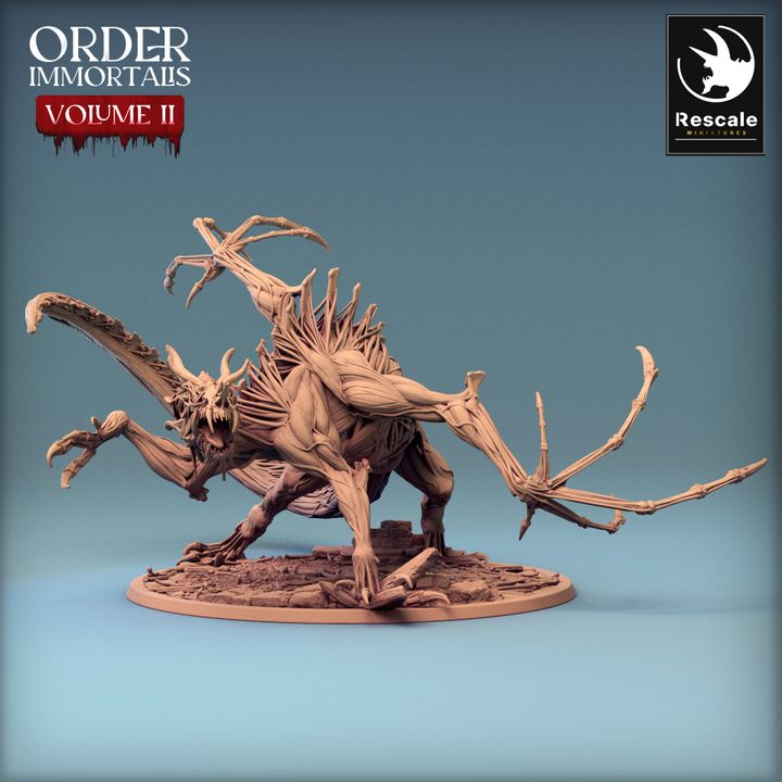 3D Printable Immortalis Dragon Attack by Rescale Miniatures
