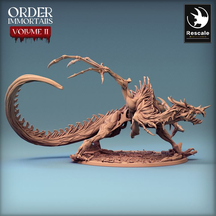 3D Printable Immortalis Dragon Attack by Rescale Miniatures