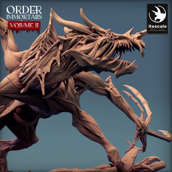 3D Printable Immortalis Dragon Attack by Rescale Miniatures