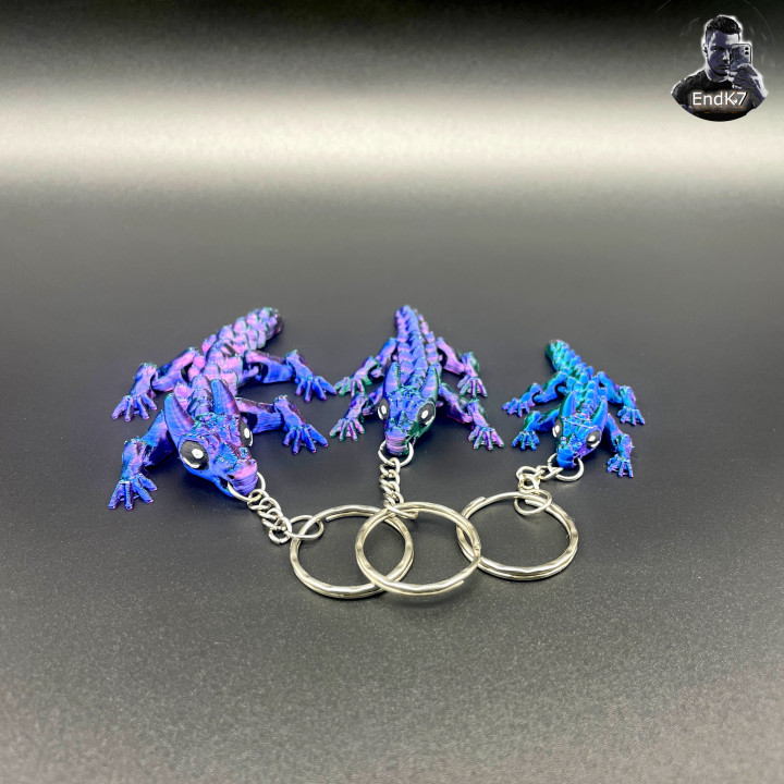 3D Printable Baby Bull Dragon Keychain - Flexi - Print in Place - No ...