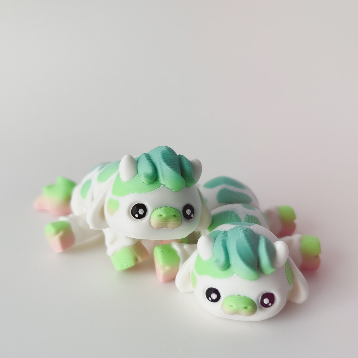 3D Printable Cow Flexi by Layersingreen