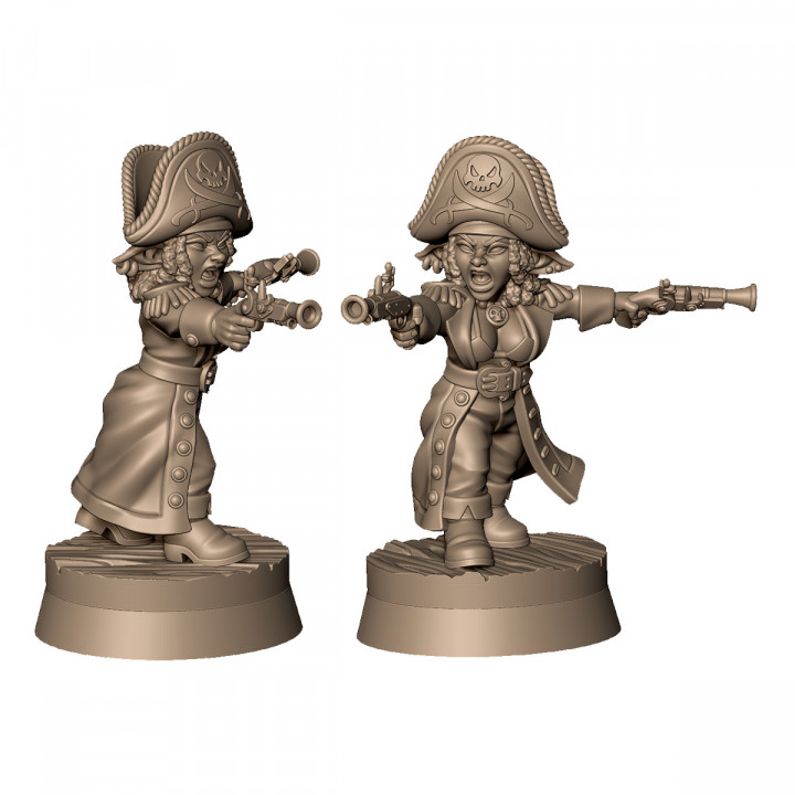 3D Printable female goblin pirate captain by Willy Kao