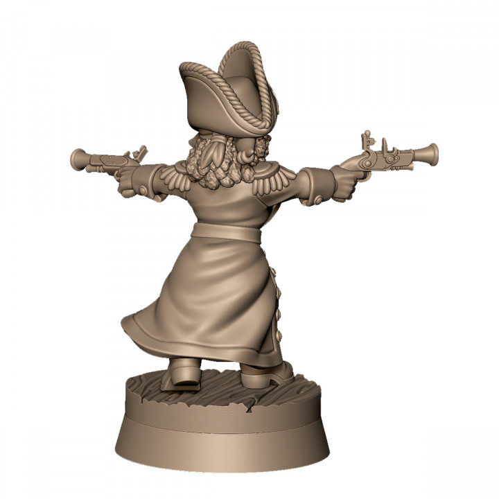 3D Printable female goblin pirate captain by Willy Kao
