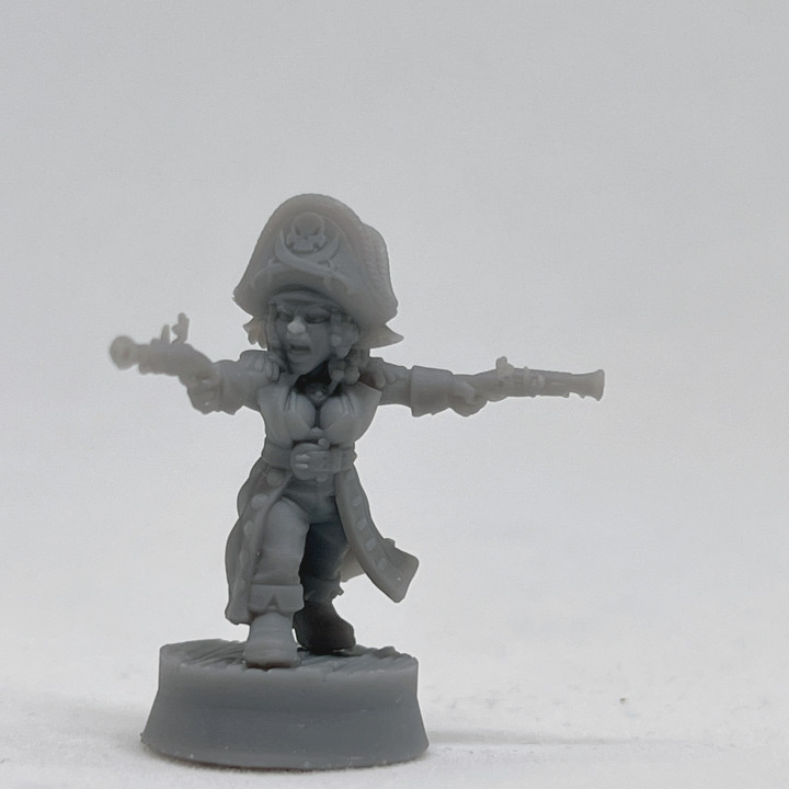 3D Printable female goblin pirate captain by Willy Kao