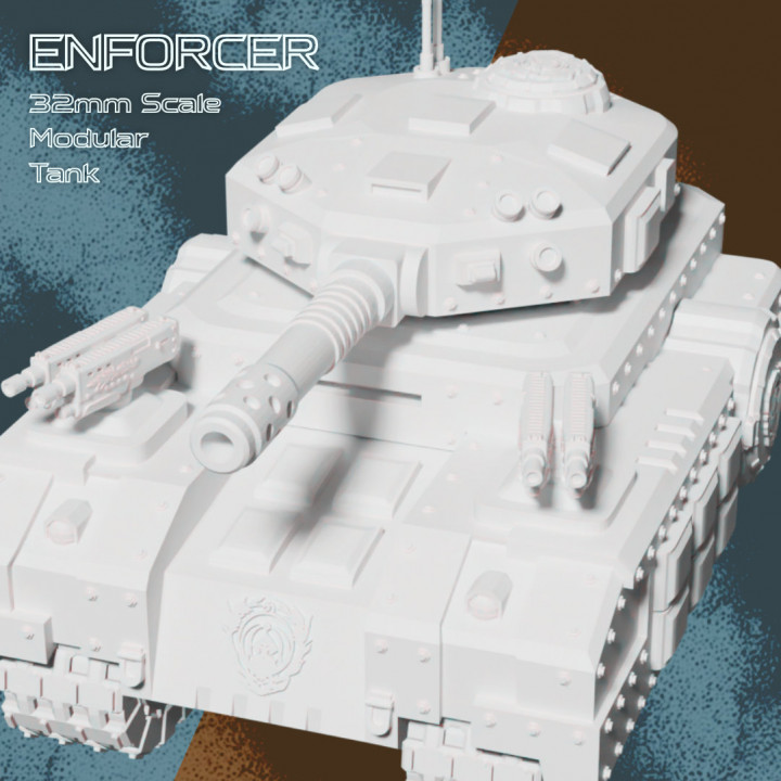 3D Printable Enforcer Tank (Modular Kit) for 32mm Scale Scifi Wargames ...