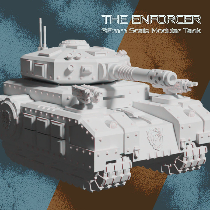 3D Printable Enforcer Tank (Modular Kit) for 32mm Scale Scifi Wargames ...