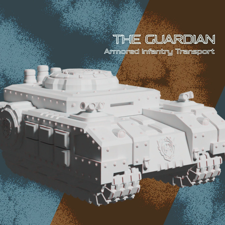 3D Printable Enforcer Tank (Modular Kit) for 32mm Scale Scifi Wargames ...