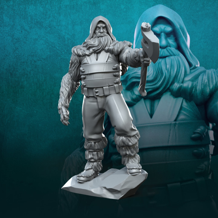 3D Printable Grudder The Bearman | Free Forest | Fantasy by Davale Games