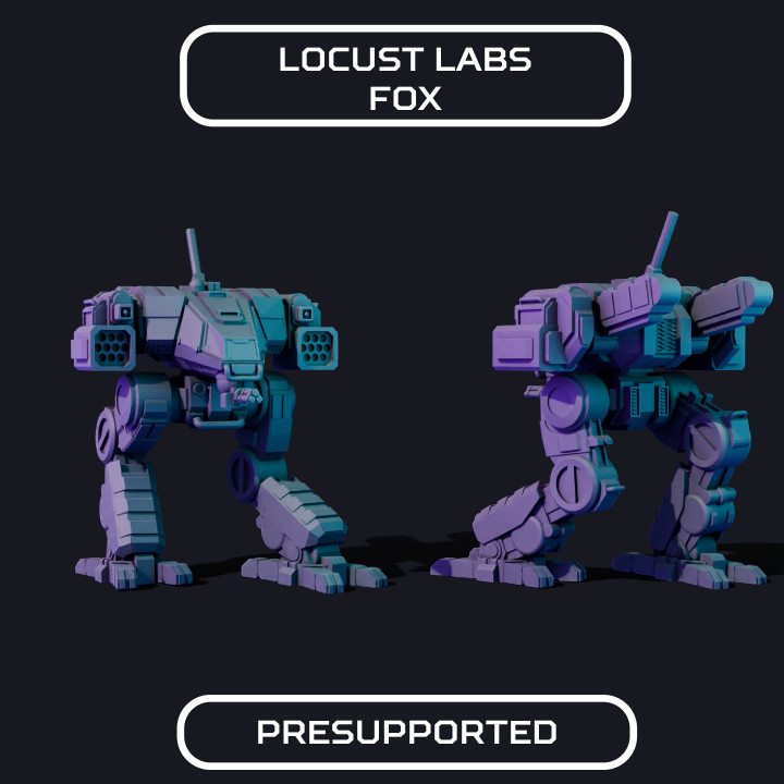 3D Printable 6MM Fox by Locust_Labs