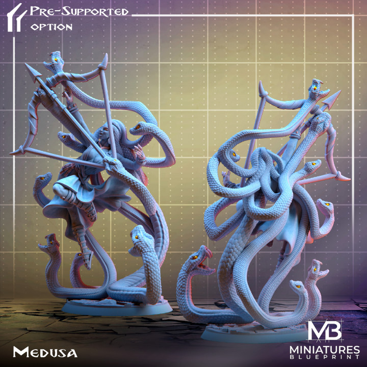 3D Printable Medusa - Greek Gods by Miniatures Blueprint