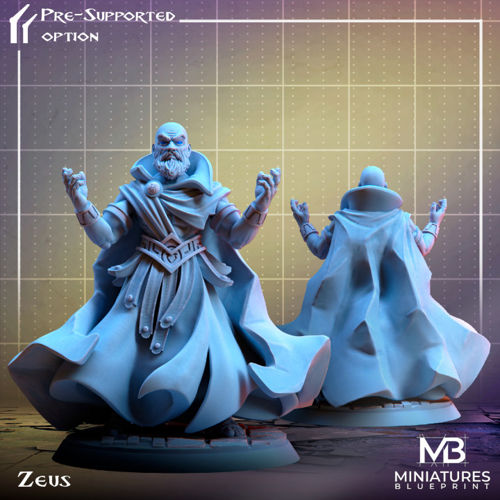 3D Printable Zeus - Greek Gods by Miniatures Blueprint