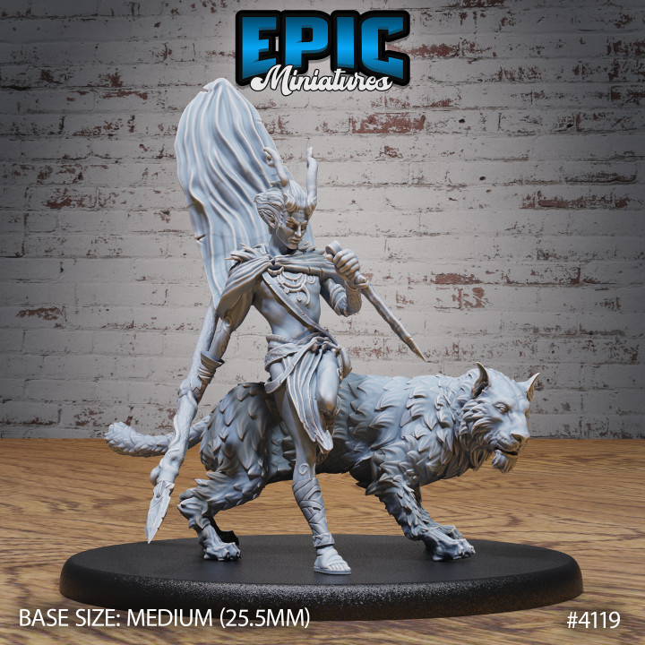 3D Printable Elf Beast Tamer Attack / Elvish Warrior / Nature Guard ...